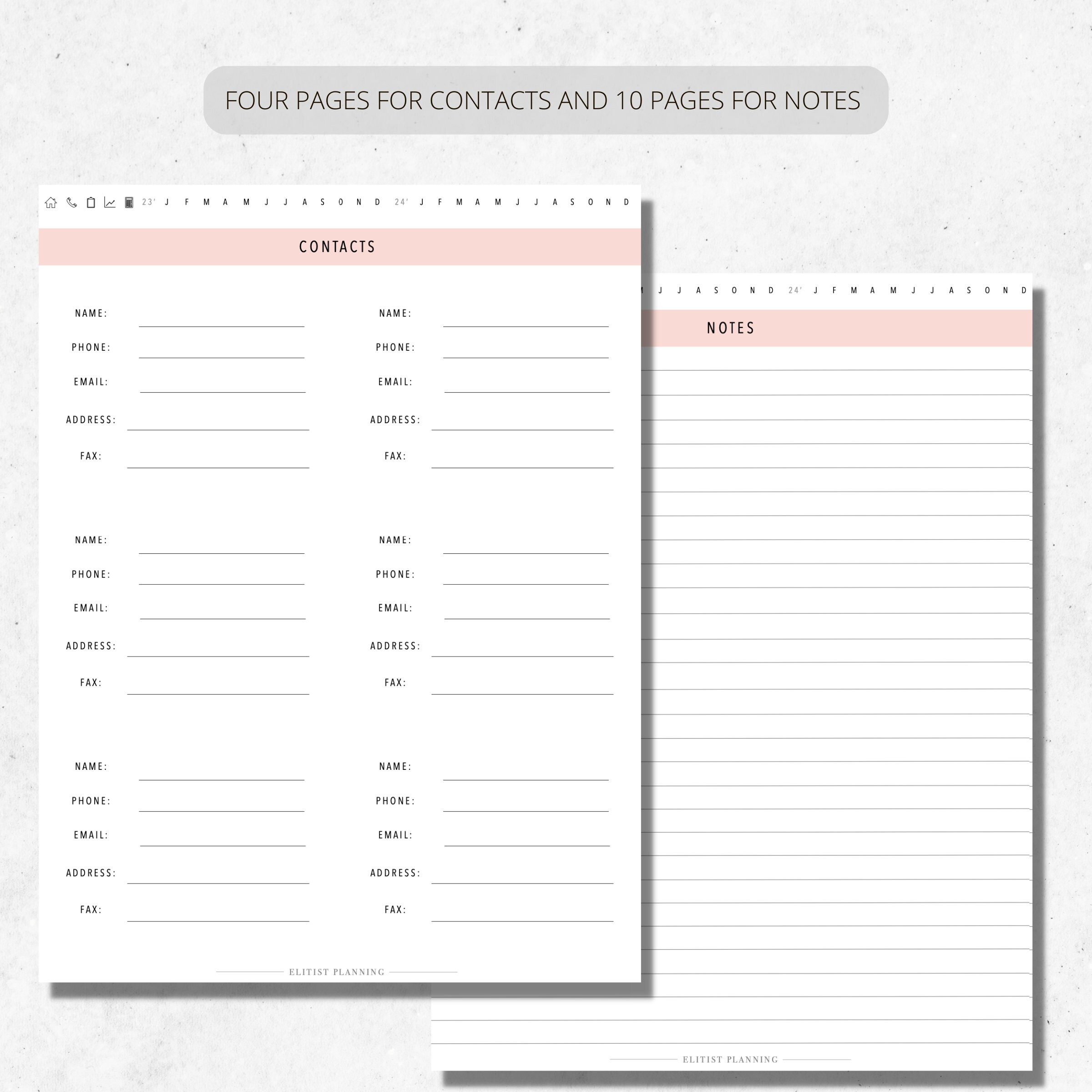 24 Month Monthly Planner | Digital Planner | Goodnotes | January 2023 ...