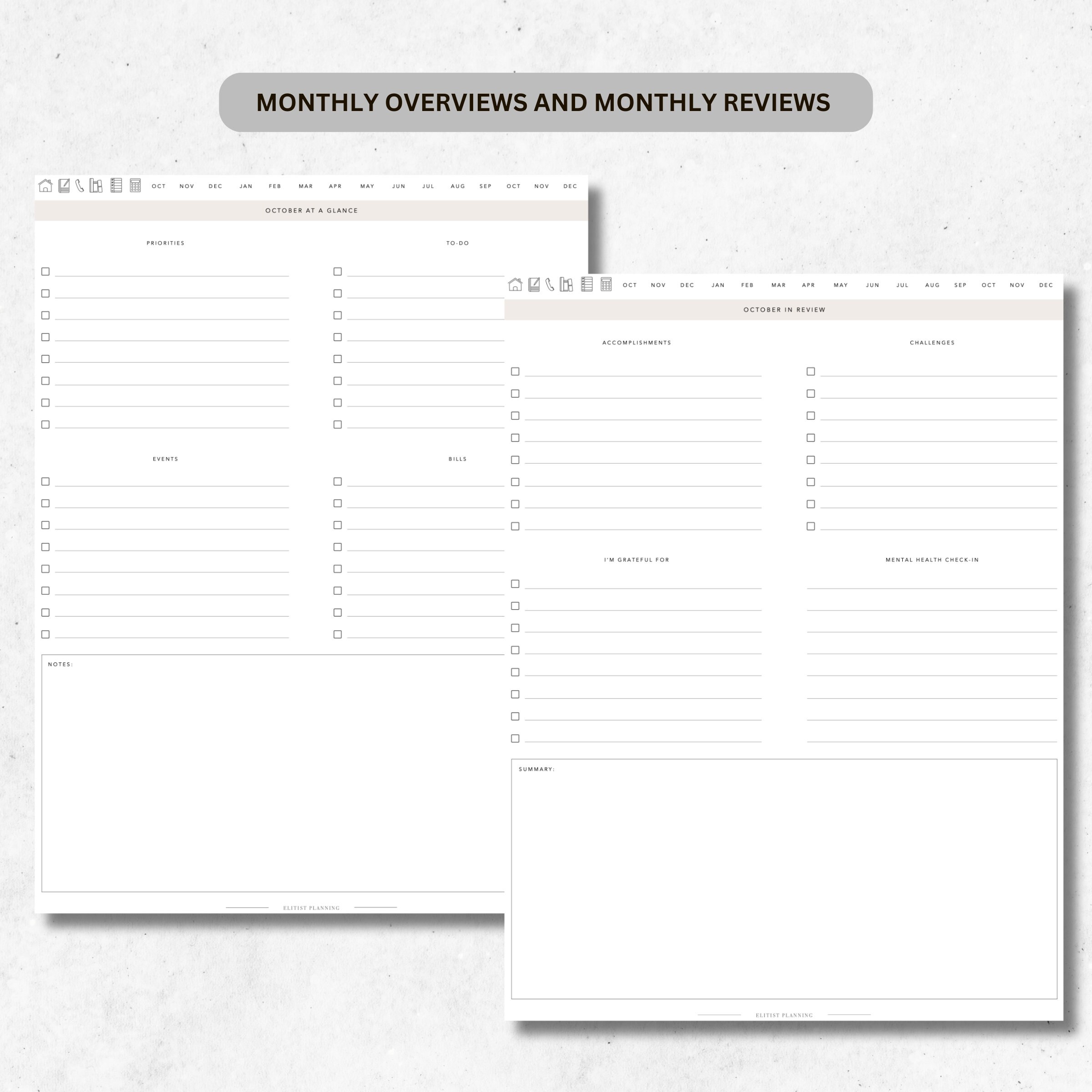 15 Month Master Plan Weekly Agenda | Digital Planner | Goodnotes ...