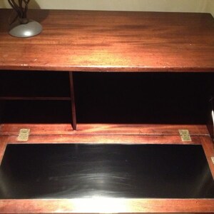 19th C English Officers Regency Campaign Desk Mahogany Brass Secretaire ...