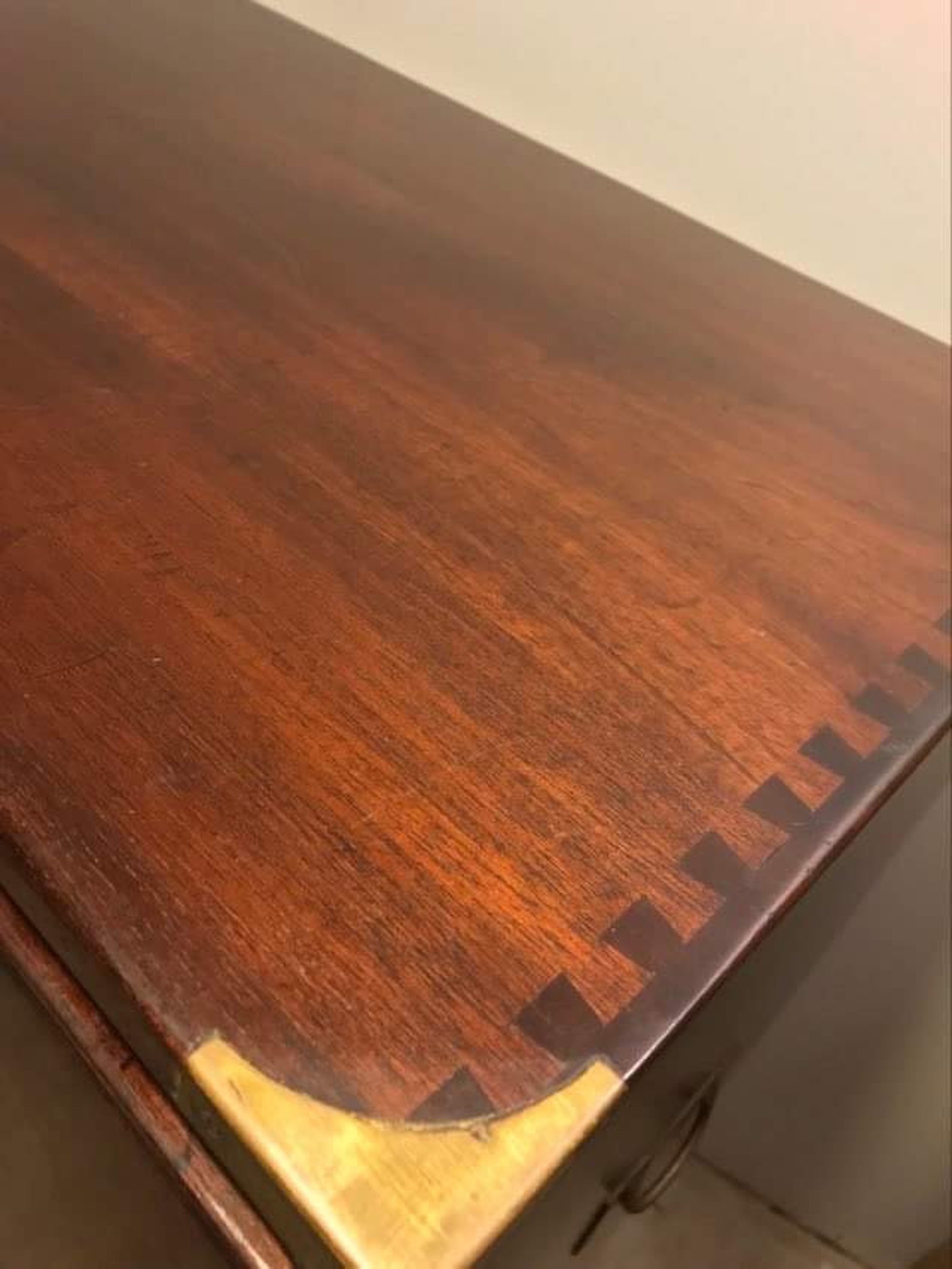 19th C English Officers Regency Campaign Desk Mahogany Brass Secretaire ...