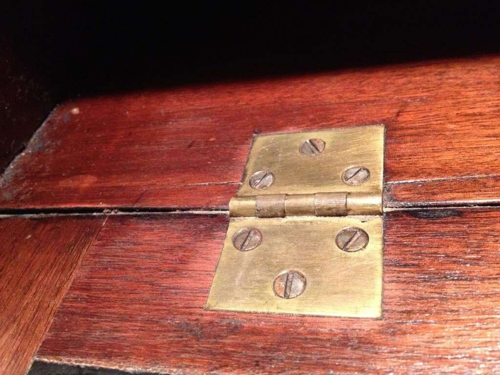 19th C English Officers Regency Campaign Desk Mahogany Brass Secretaire ...