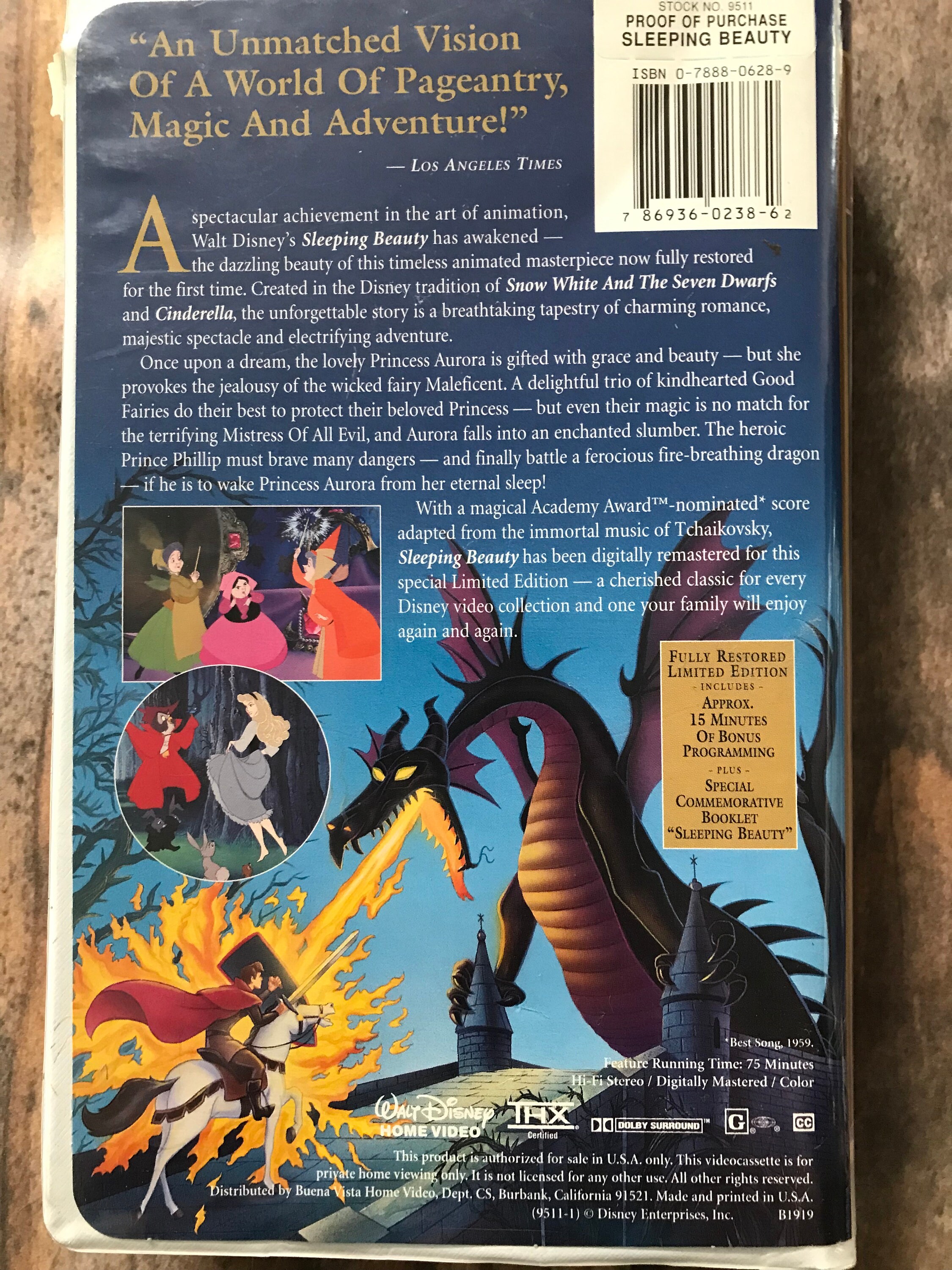 Disneys Masterpiece Collection sleeping Beauty VHS - Etsy