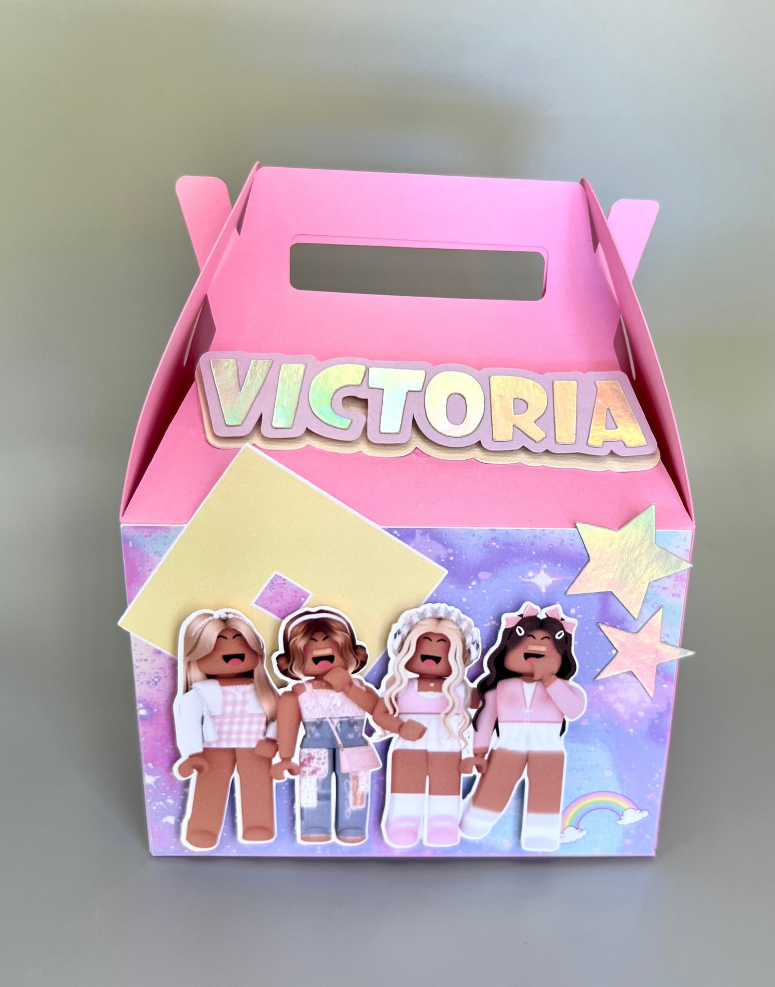 Roblox Girl Theme Favor Box | Set of 6 | Party Favor Boxes | Party ...