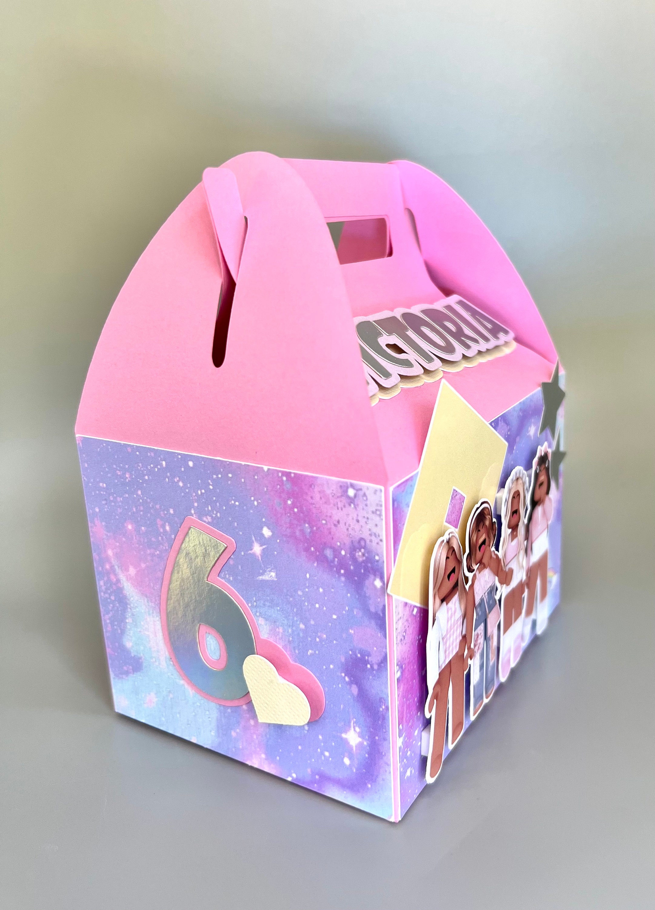 Roblox Girl Theme Favor Box Set of 6 Party Favor Boxes - Etsy