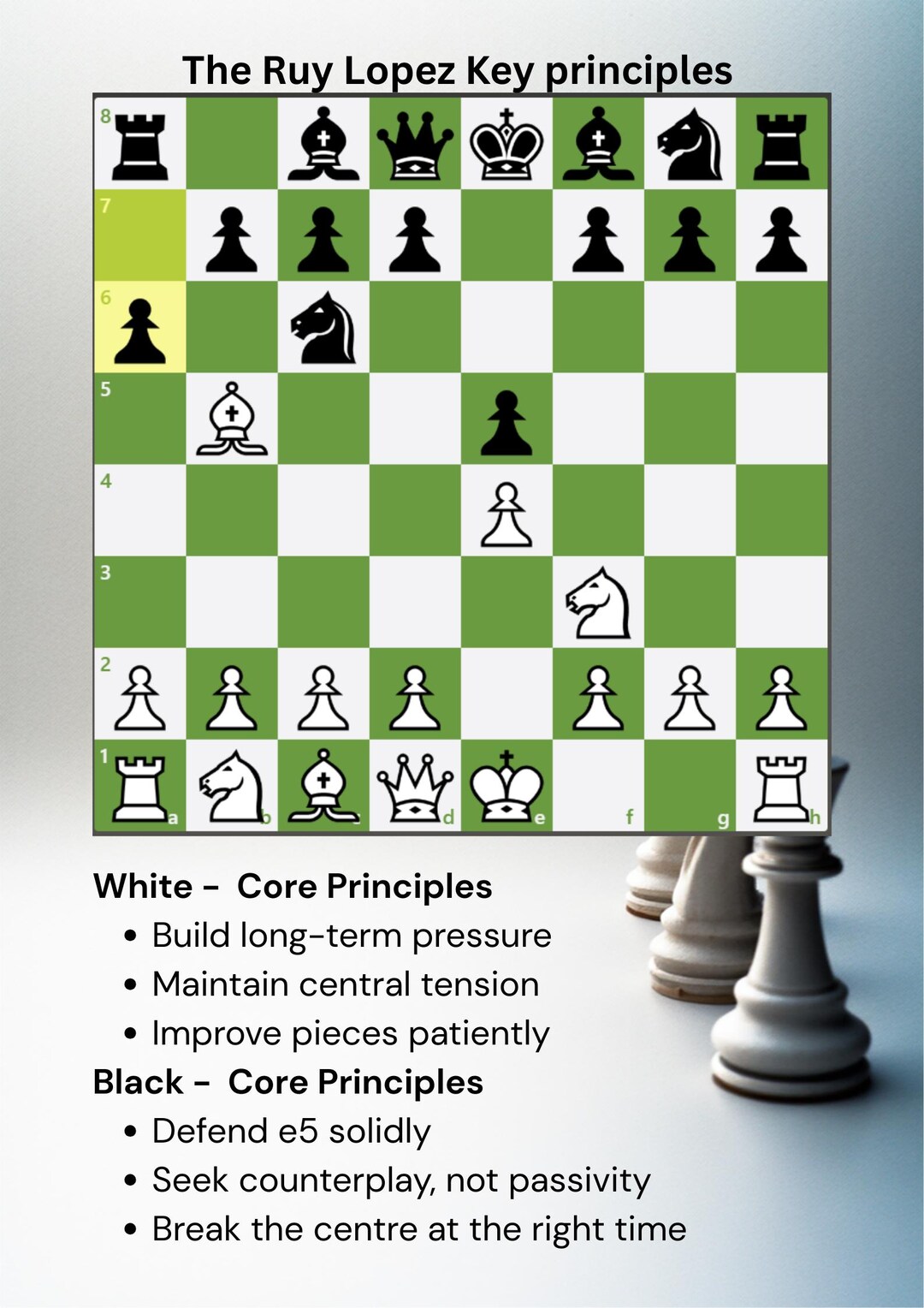 Chess Opening Visual Chess Cheatsheet Digital Ruy Lopez - Etsy