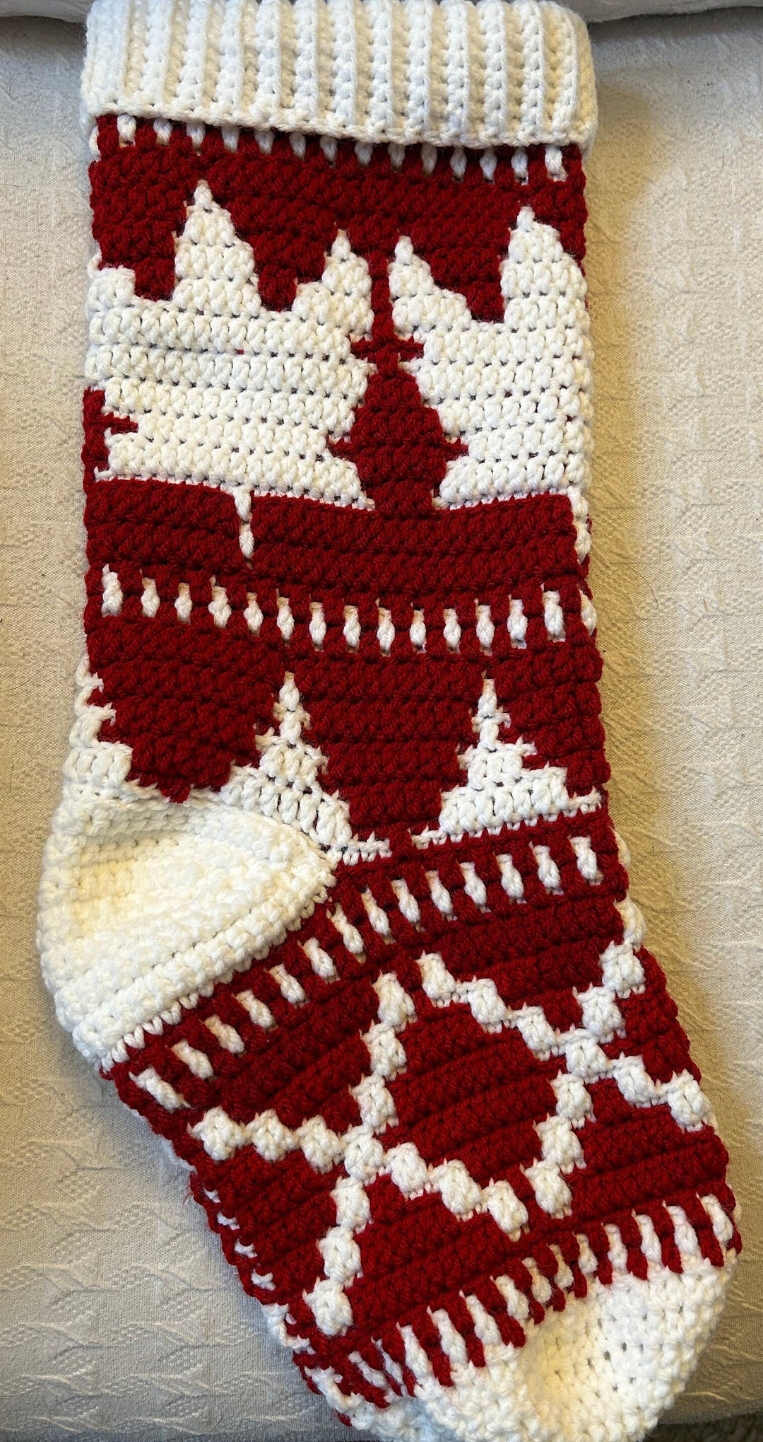 The Leaf - Stocking- True North Series - Etsy