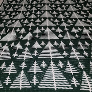 Evergreen Tree Crochet Blanket Pattern (digital Download) - Etsy