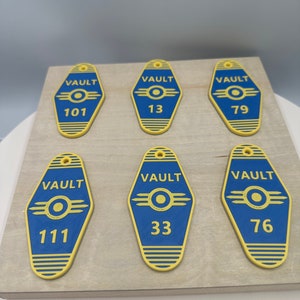 Fallout-inspired Personalized Vault Tags and Keychains - Etsy