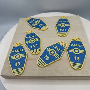 Fallout-inspired Personalized Vault Tags and Keychains - Etsy