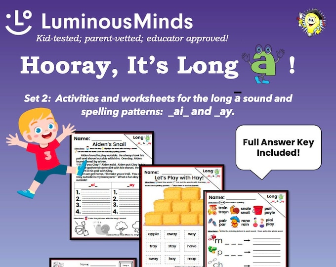 Long Vowel Spelling Worksheet - Etsy Canada