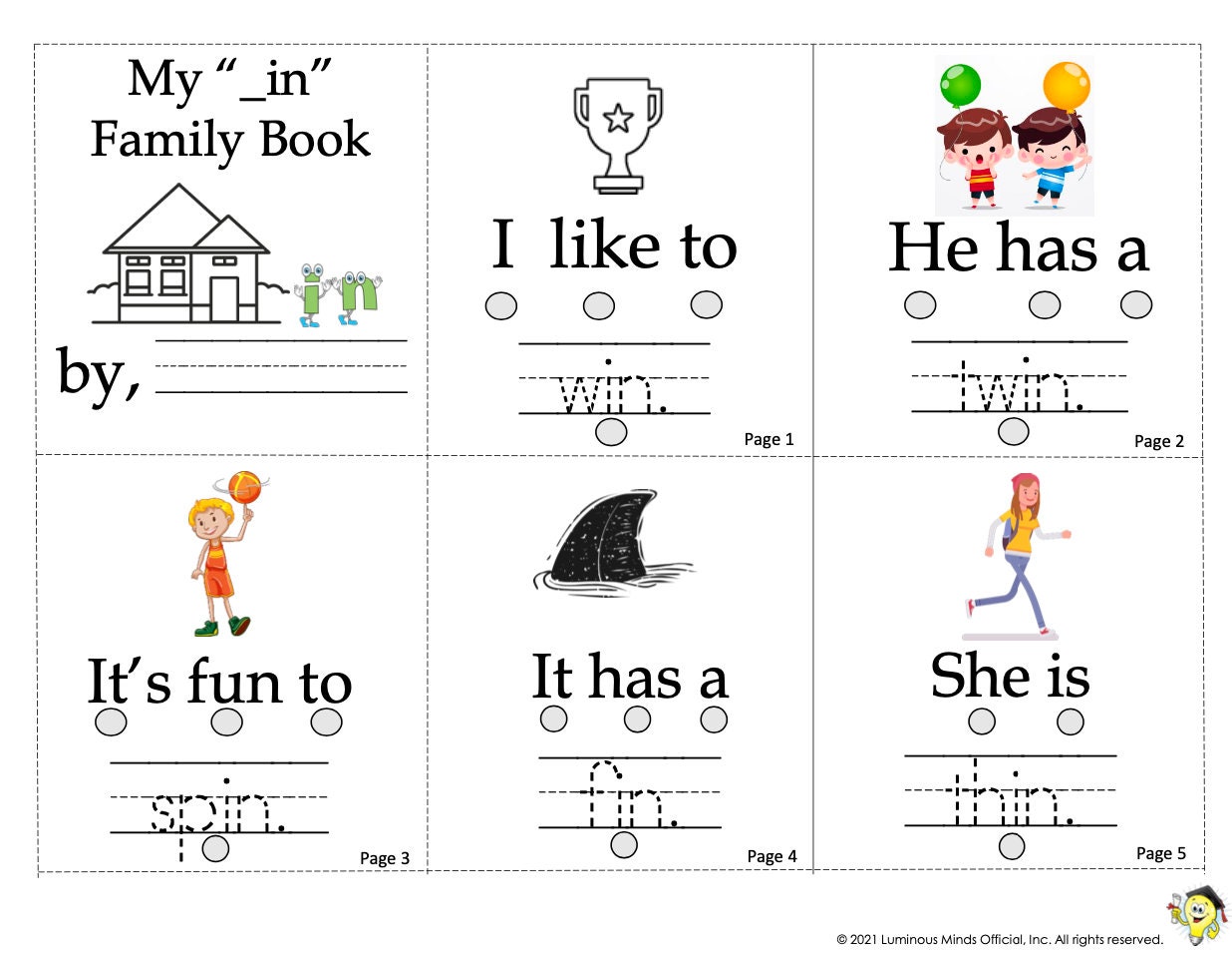 Word Family Activity Pack: the “_in” Family - Etsy