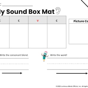 Sound Box Mat_ccvc_practice With Consonant Blends_phoneme Isolation - Etsy