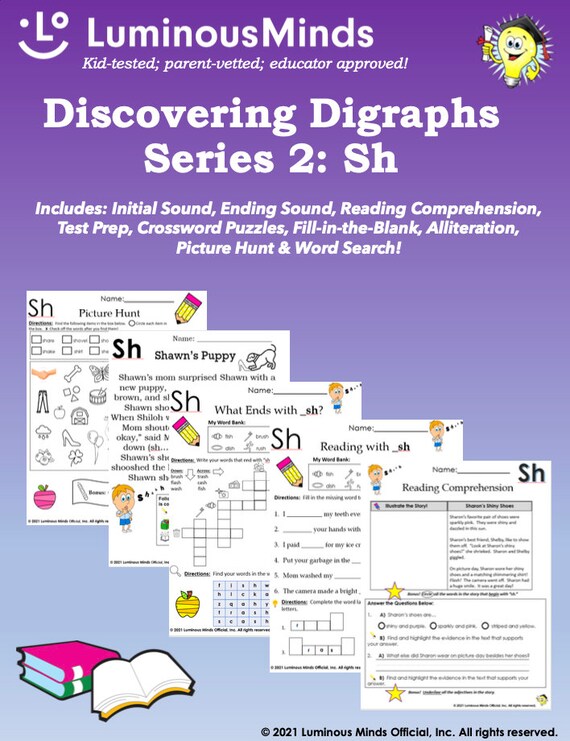 Digraph Worksheet Bundle Pack Digraph: Sh - Etsy