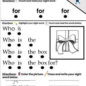 Sight Word Reading & Fluency Practice | Set 2 Fry Words 11-20 - Etsy