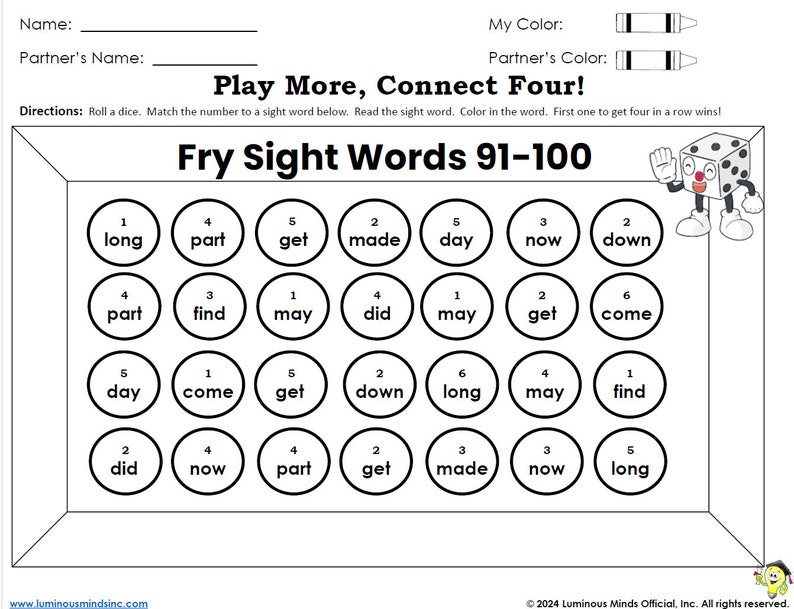 Sight Word Center Station & Reading Games Bundle Pack | Play More ...