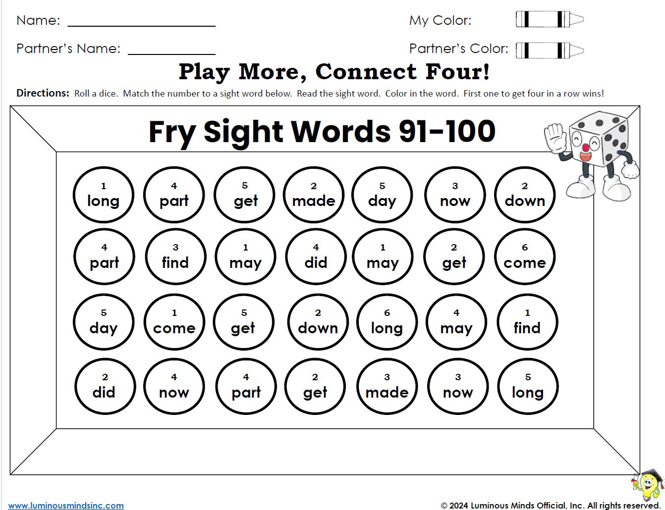 Sight Word Center Station & Reading Games Bundle Pack | Play More ...