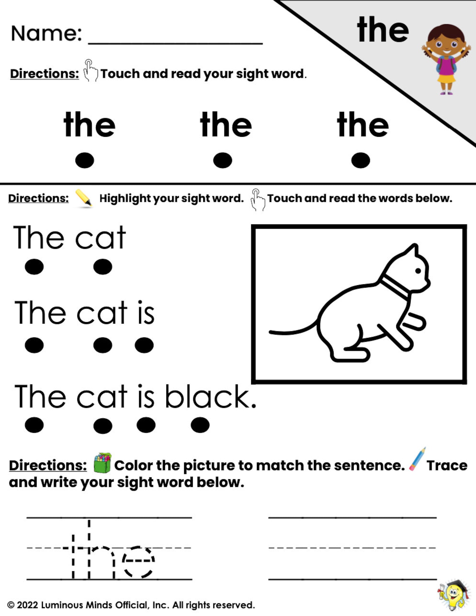 Sight Word Reading & Fluency Practice | Set 1: Fry Words 1-10 - Etsy