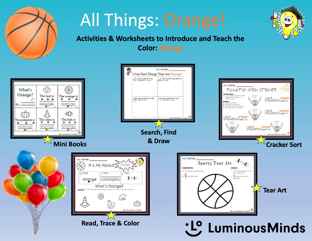 The Color Orange Activity Pack | Introduce and Teach the Color Orange ...