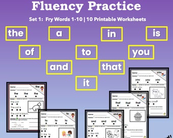 Sight Word Reading & Fluency Practice | Set 2 Fry Words 21-30 - Etsy