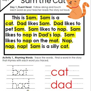 Decodable Passage & Fluency Building Bundle Pack Set 1 | Short A - Etsy