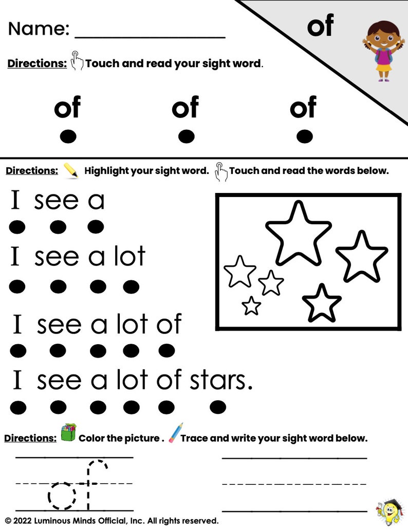 Sight Word Reading & Fluency Practice | Set 1: Fry Words 1-10 - Etsy