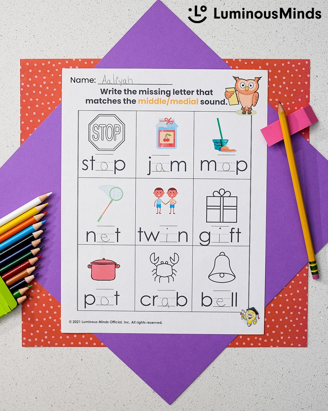 Initial, Medial and Final Sound Bundle Pack & Worksheet Set | Beginning ...