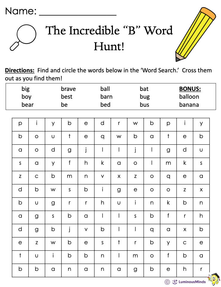 The Incredible B Pack letter Recognition, Writing, Phonics, Reading and ...