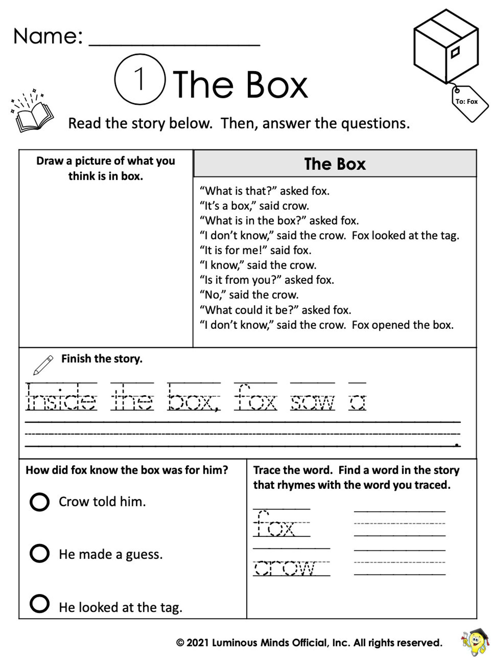K-1 Reading Comprehension & Test Prep / Set: 1 - Etsy