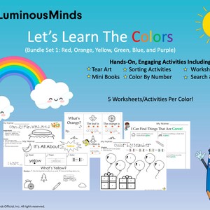 Let's Learn the Colors: First Colors Bundle Pack (red, Orange, Yellow ...