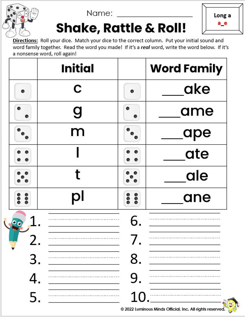 Long A Worksheets & Activities: Hooray, It's Long A! Set 1 | Spelling ...