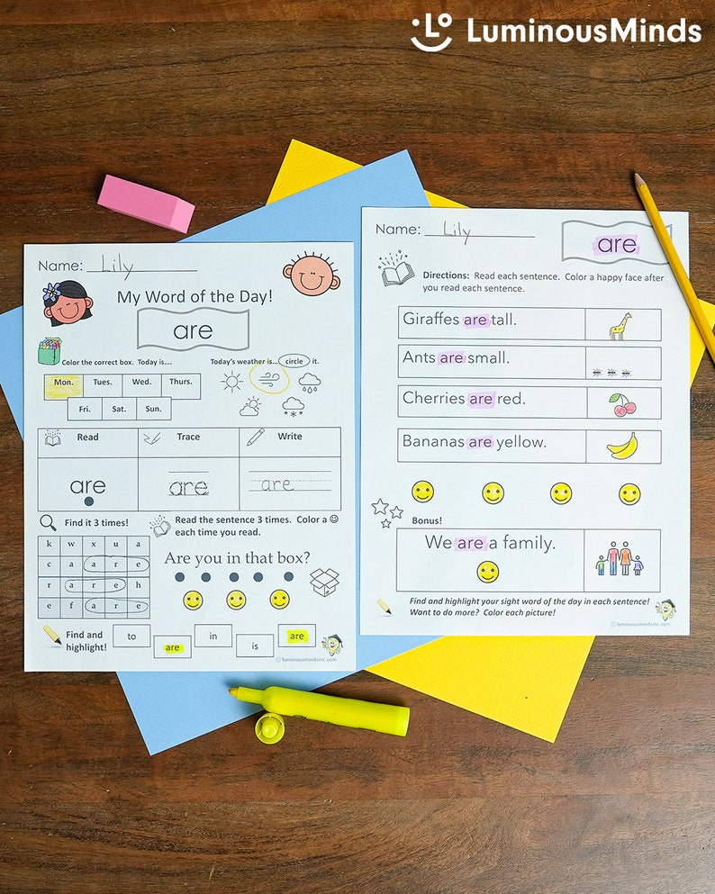Sight Word Worksheets & Reading Practice Bundle Pack | Fry Words (1-25 ...