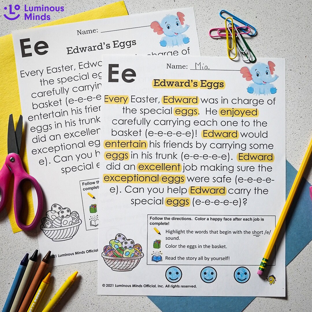 Phonics Letter Sounds Worksheets Bundle | Reading Passages Set - Etsy