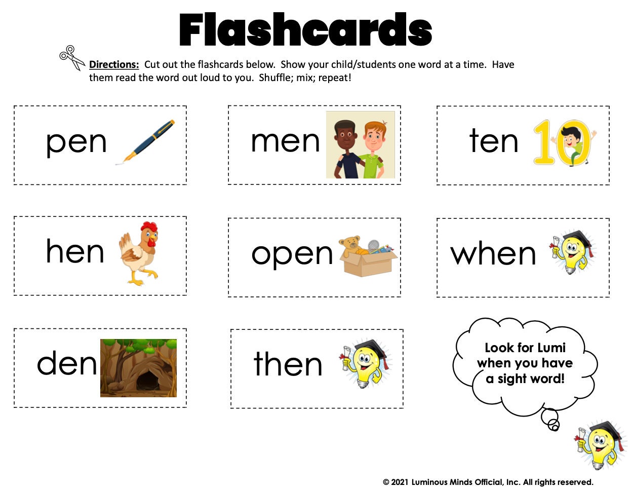 Word Family Activity Pack: the _en Family - Etsy