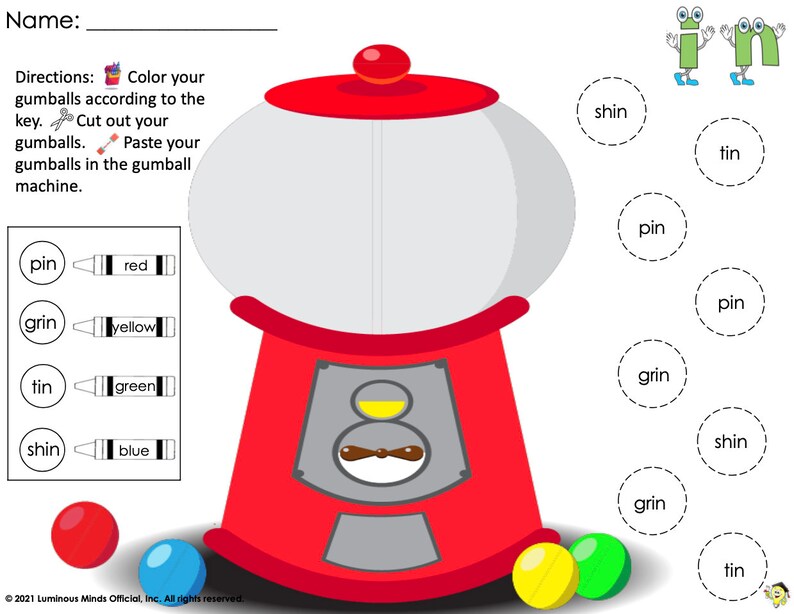 Word Family Activity Pack: the _in Family - Etsy