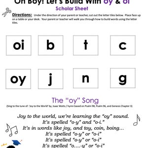 Oh Boy! It’s Time for ‘oi!’ / the Diphthong 'oy/oi' Pack - Etsy