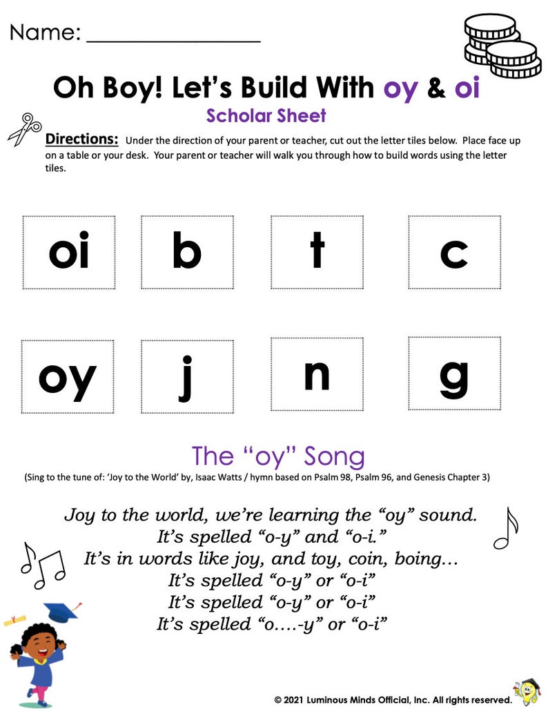 Oh Boy! It’s Time for ‘oi!’ / the Diphthong 'oy/oi' Pack - Etsy