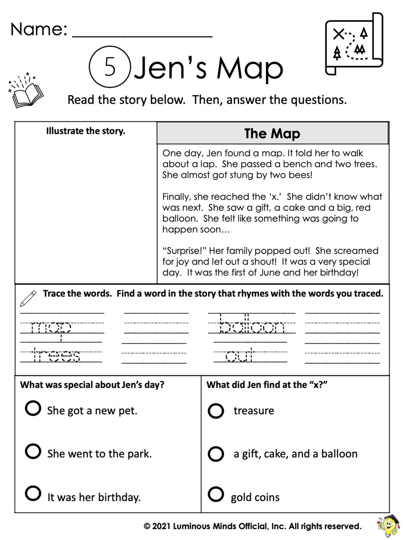 K-1 Reading Comprehension & Test Prep / Set: 1 - Etsy