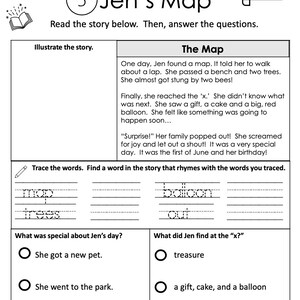 K-1 Reading Comprehension & Test Prep / Set: 1 - Etsy