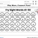 Fry Sight Words Connect Four Game | Reading Center (PDF Pattern) - Etsy