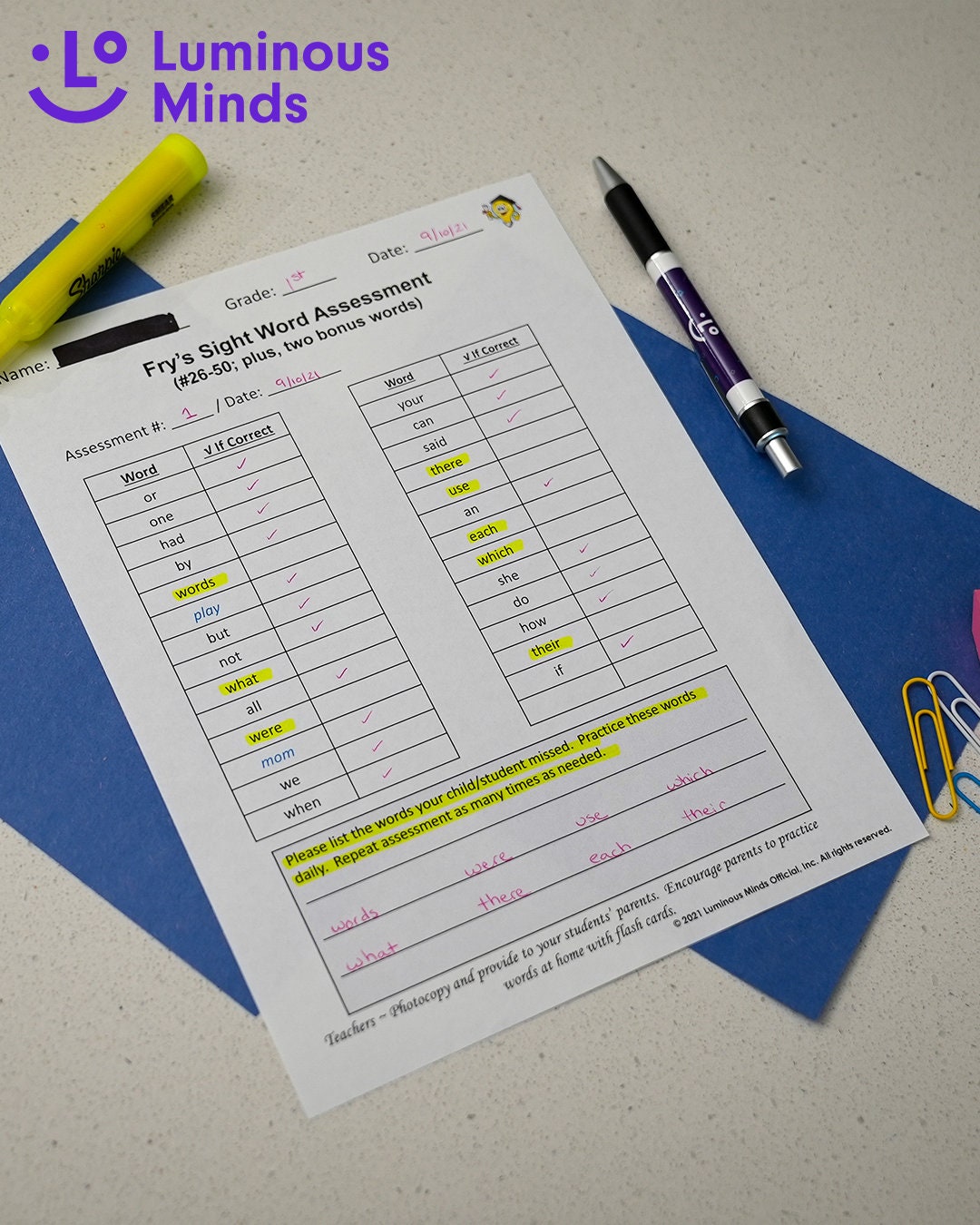 Sight Word Worksheets & Reading Practice Bundle Pack | Fry Words (1-25 ...