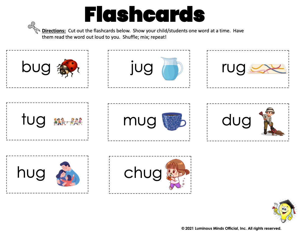 Word Family Activity Pack: the _ug Family - Etsy