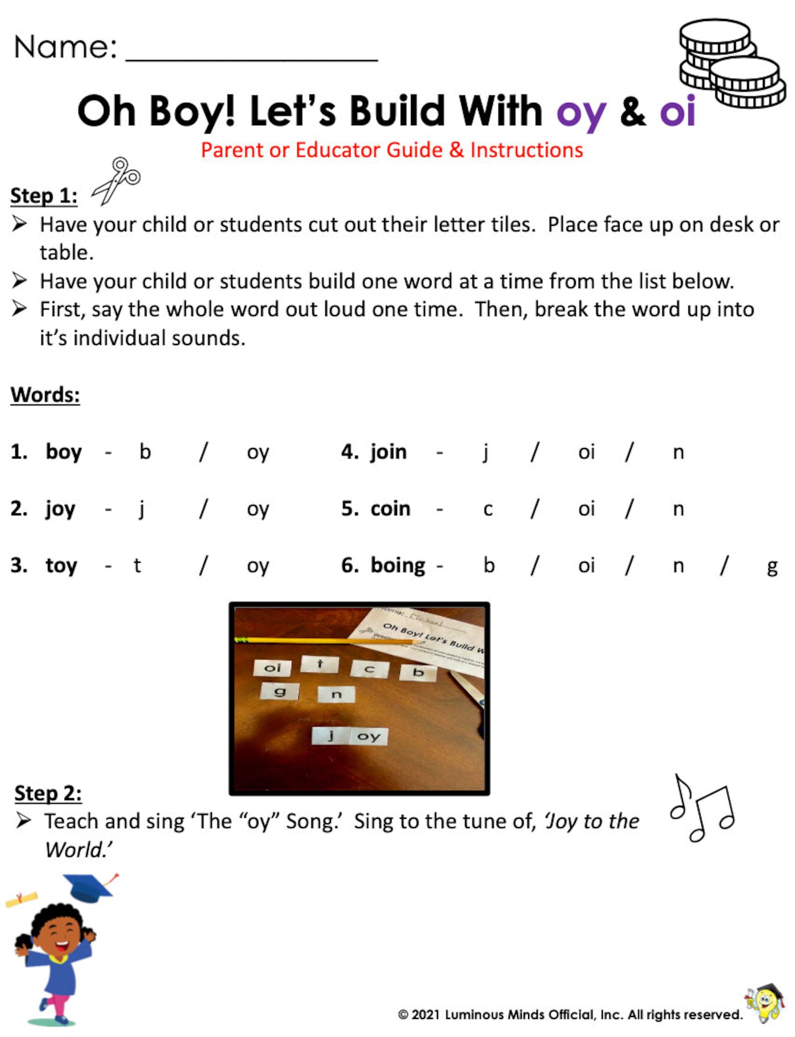 Oh Boy! It’s Time for ‘oi!’ / the Diphthong 'oy/oi' Pack - Etsy