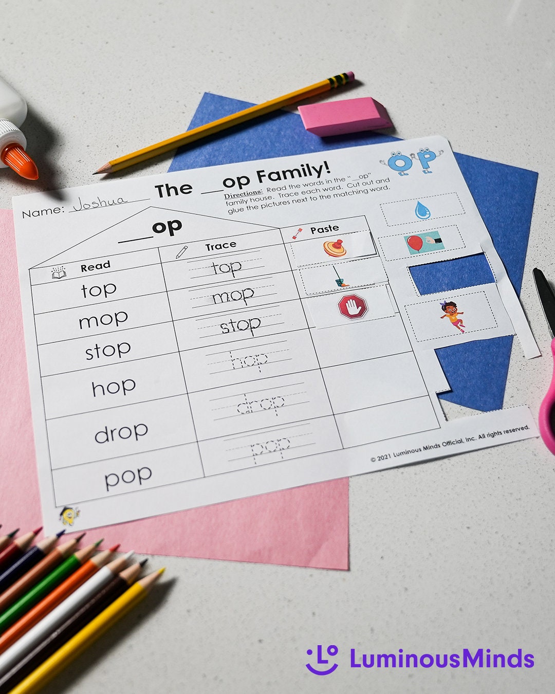 Word Family Activity Pack: the "_op" Family - Etsy