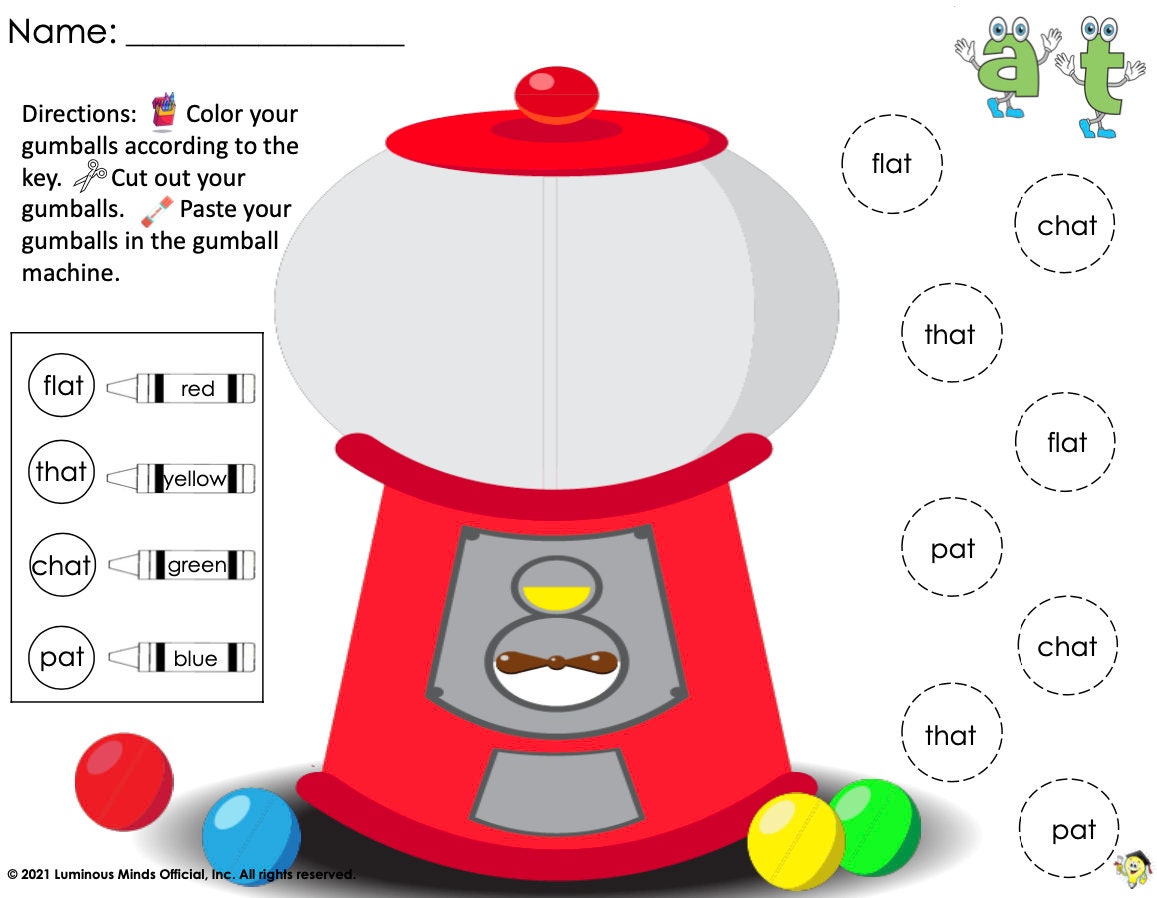 Word Family Activity Pack: the _at Family - Etsy