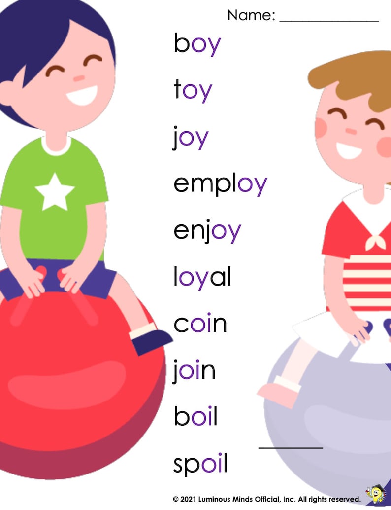 Oh Boy! It’s Time for ‘oi!’ / the Diphthong 'oy/oi' Pack - Etsy