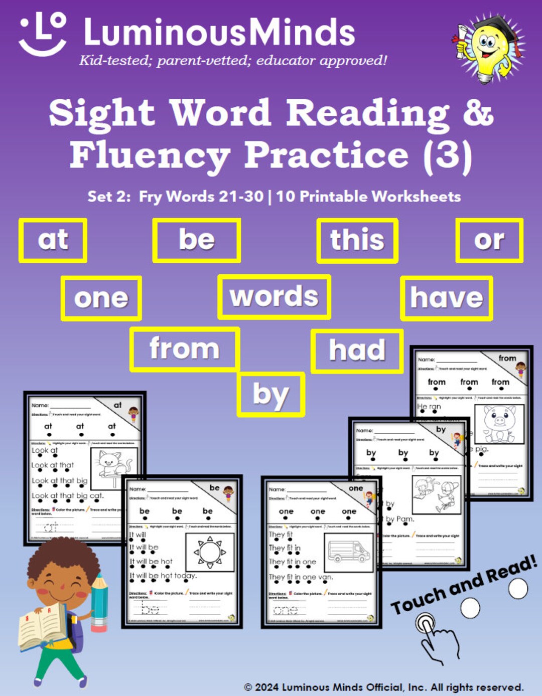 Sight Word Reading & Fluency Practice | Set 2 Fry Words 21-30 - Etsy