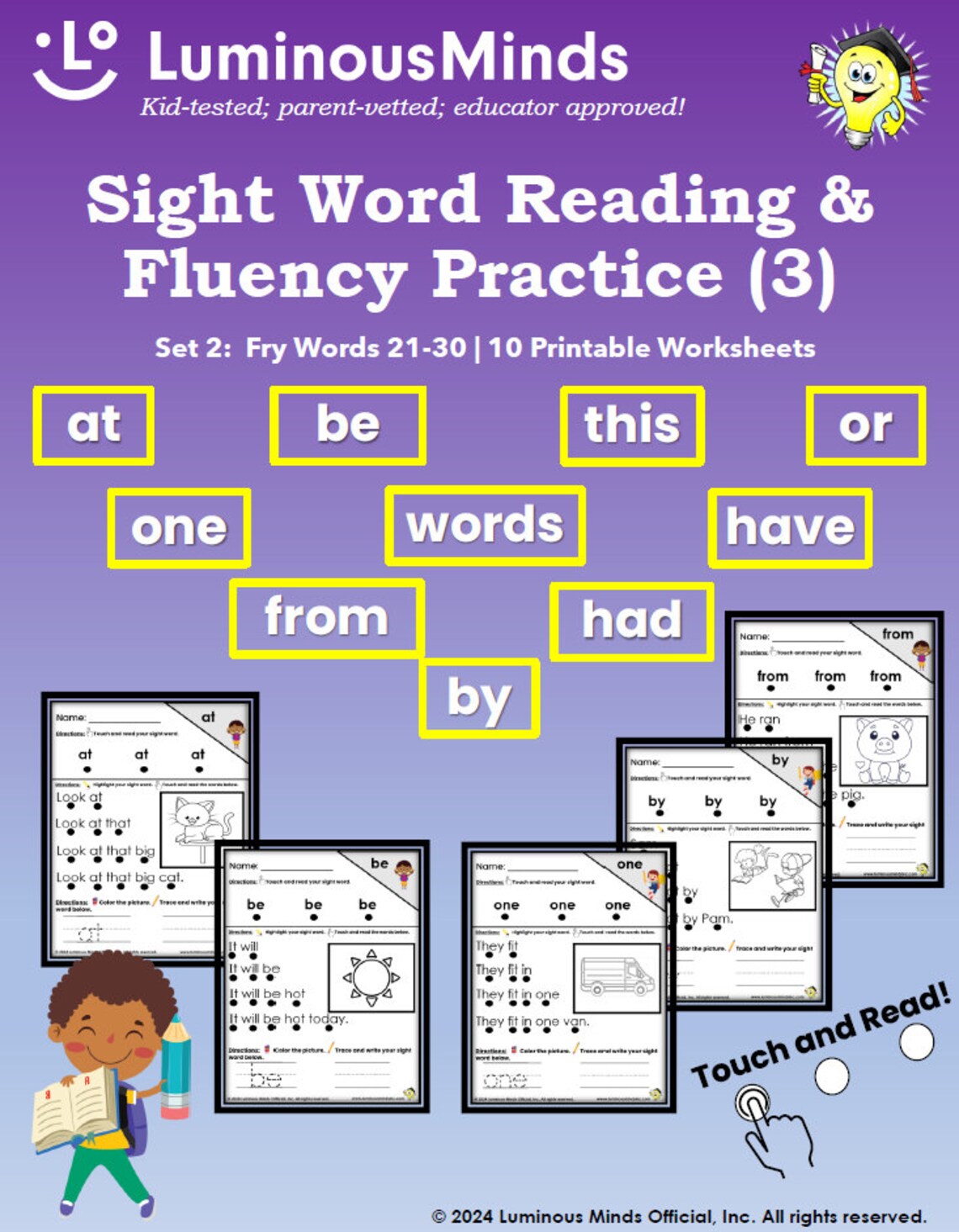 Sight Word Reading & Fluency Practice | Set 2 Fry Words 21-30 - Etsy