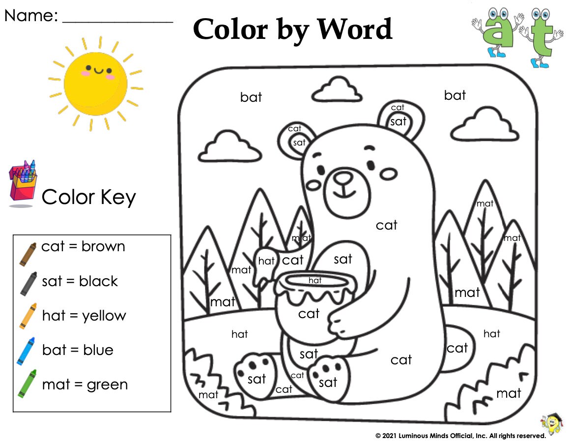 Word Family Activity Pack: the _at Family - Etsy