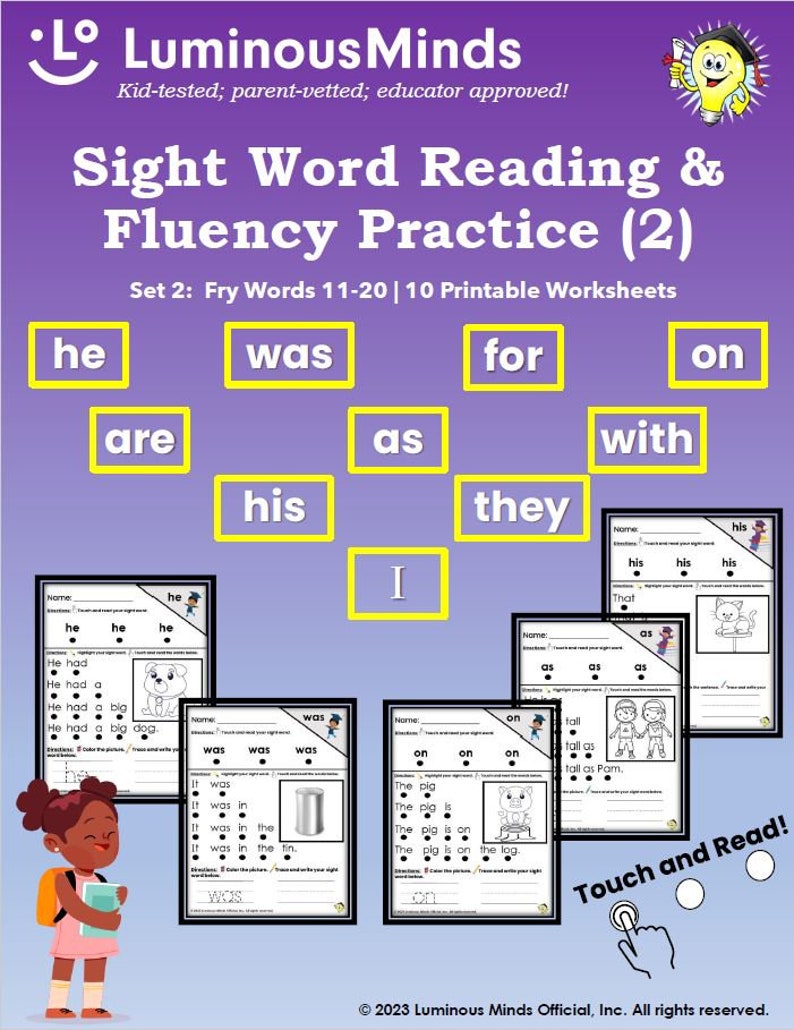 Sight Word Reading & Fluency Practice | Set 2 Fry Words 11-20 - Etsy