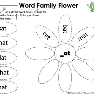 Word Family Activity Pack: the “_at” Family - Etsy